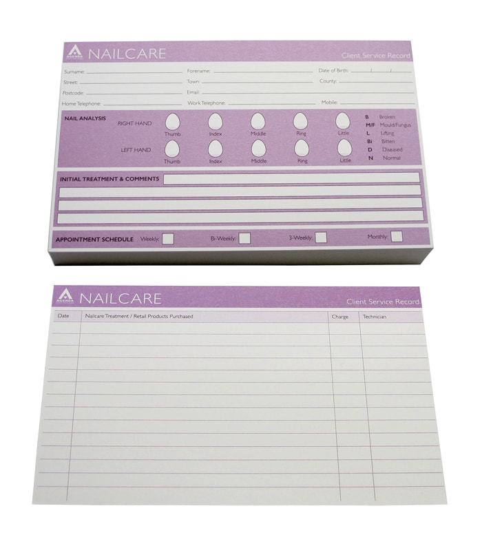 Nailcare Record Card – Gainfort Hair & Beauty Supplies